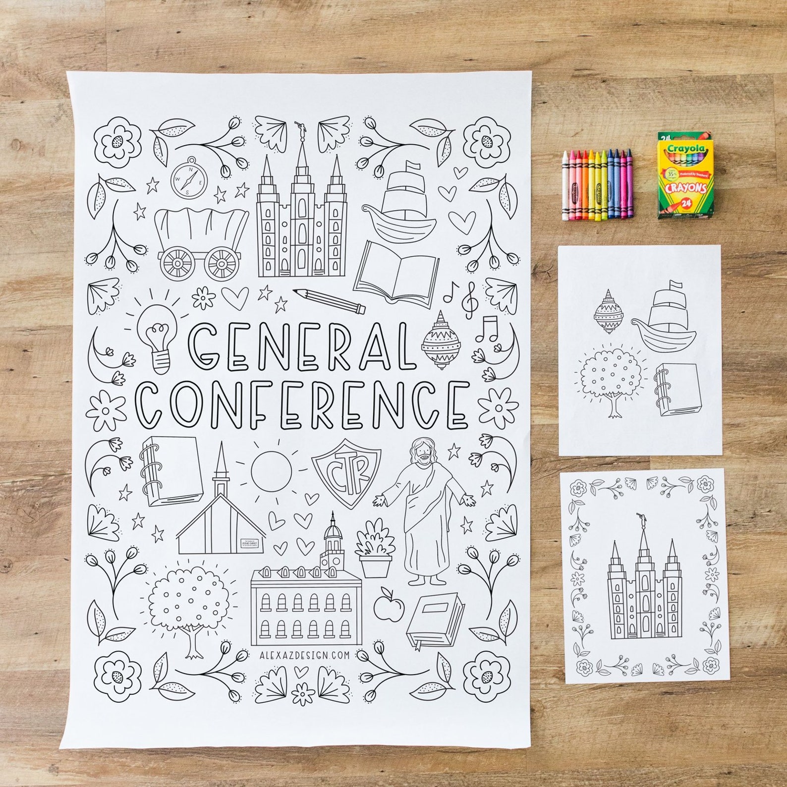General Conference Coloring Poster for Primary Kids | Etsy