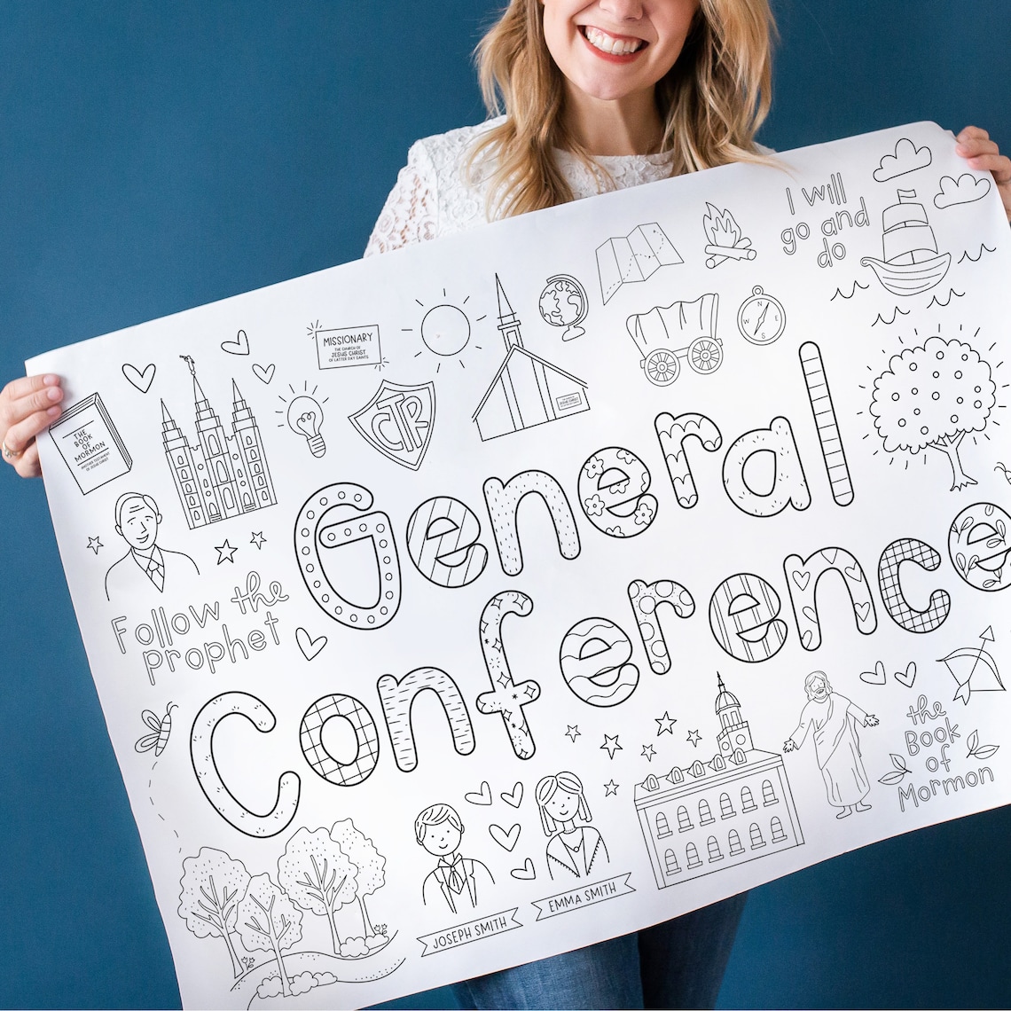 General Conference Coloring Poster by Alexa Zurcher | Etsy