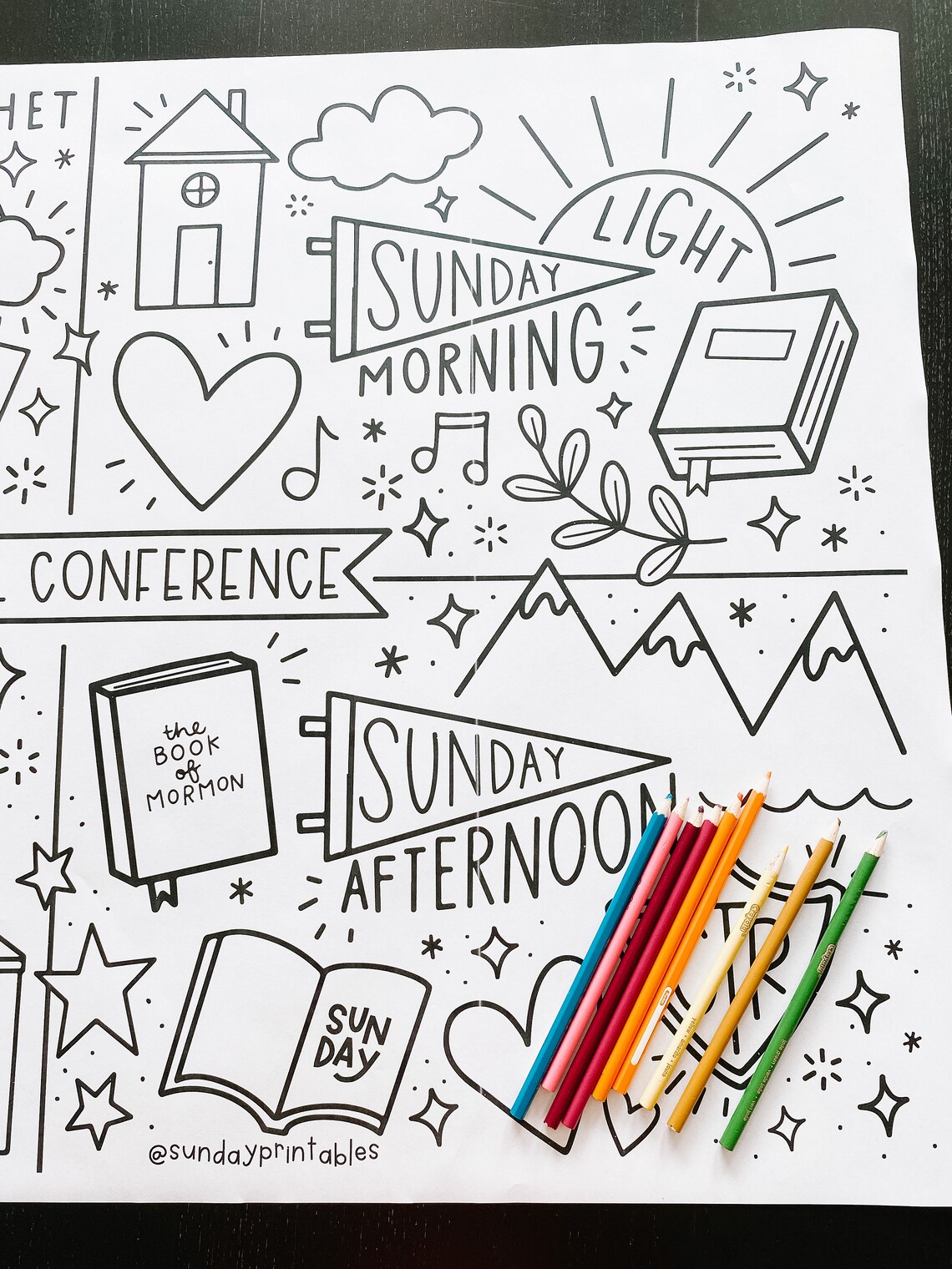 Giant General Conference Coloring Poster Kids Giant Coloring - Etsy