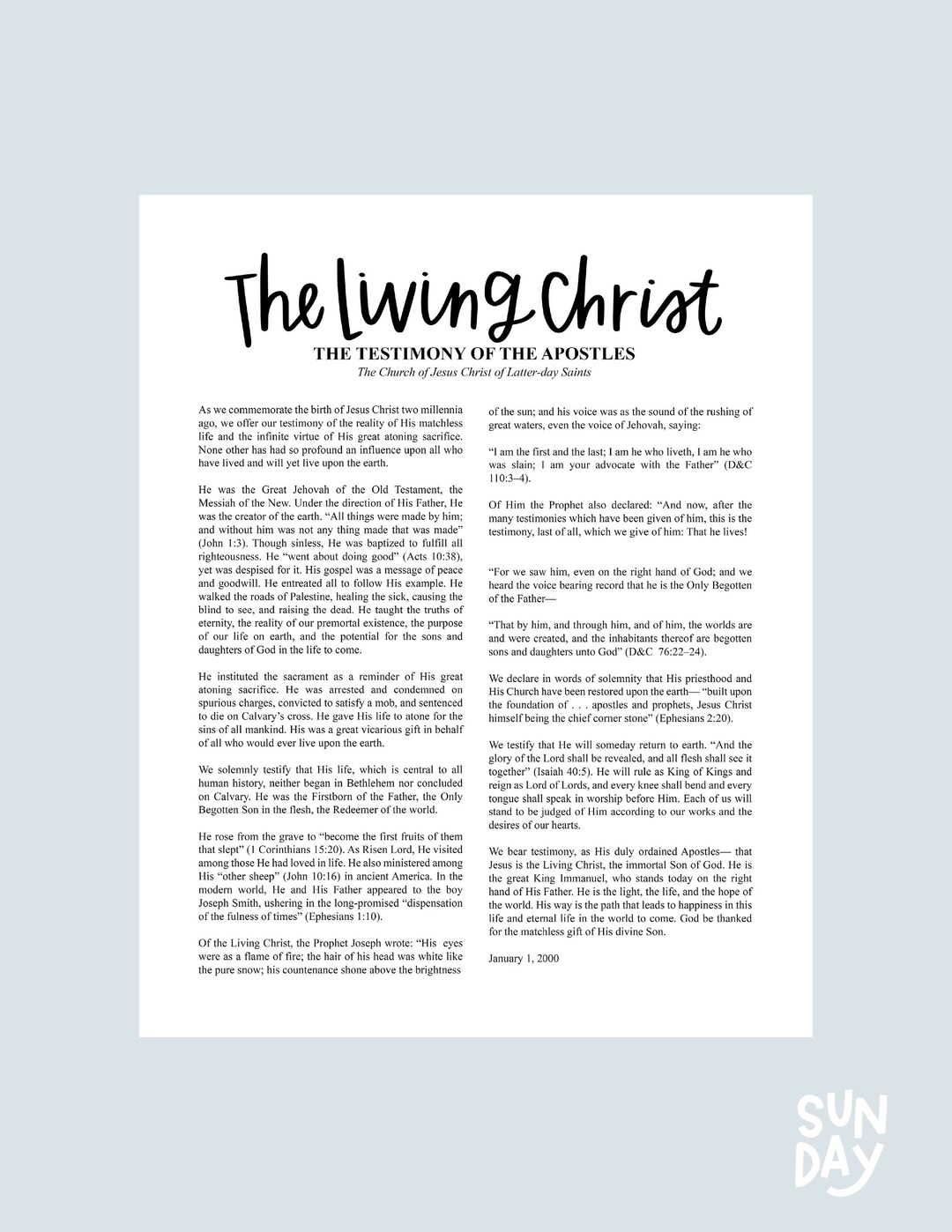 The Living Christ Black and White Printable - Etsy