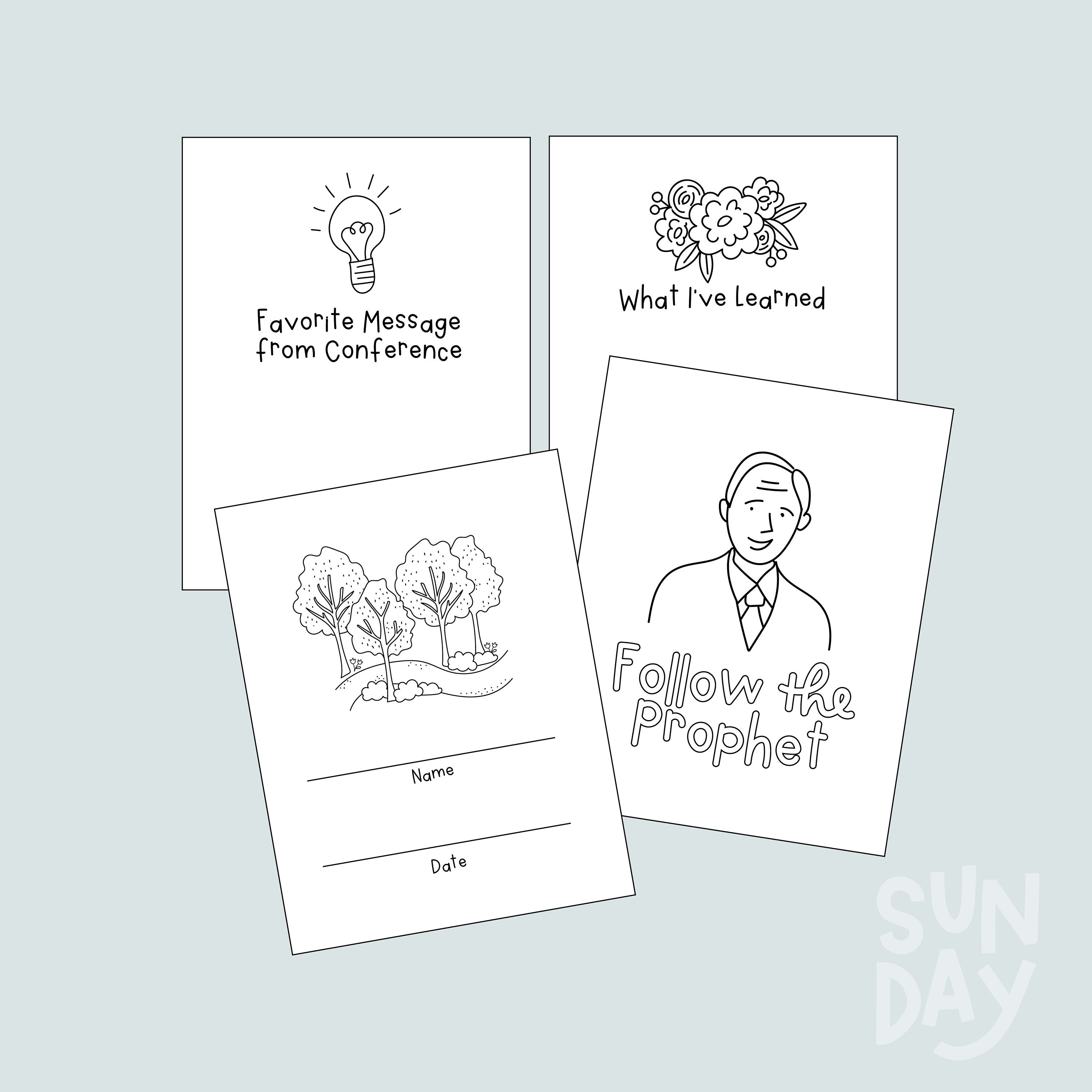 Mini General Conference Book for Primary Kids - Etsy