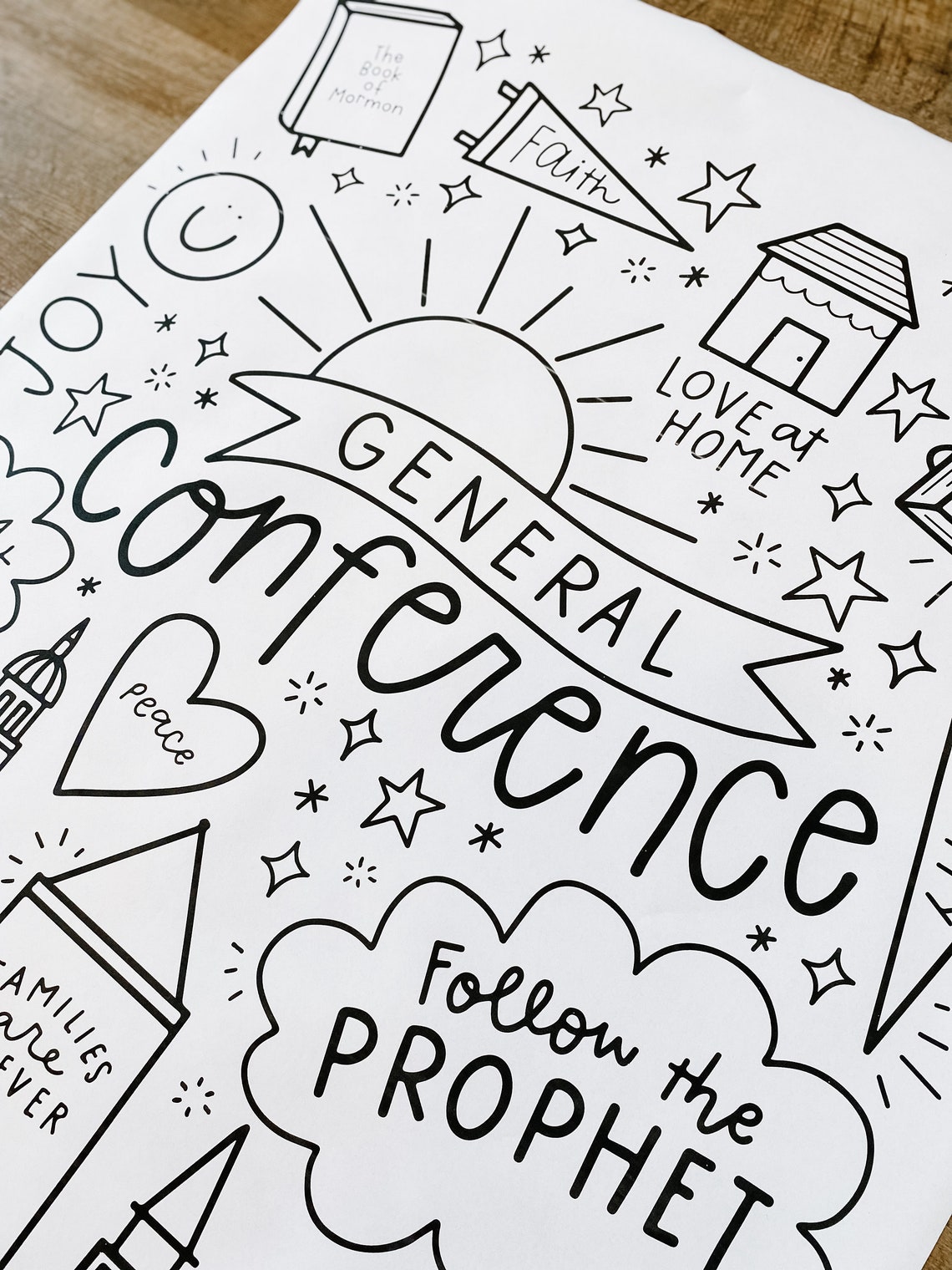 Giant General Conference Coloring Poster General Conference - Etsy