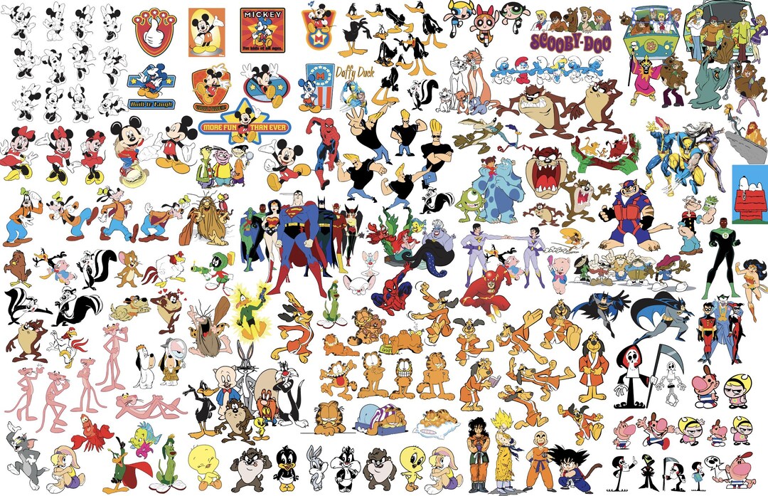 Cartoon Character SVG Bundle – Printable Vector Designs (digital ...