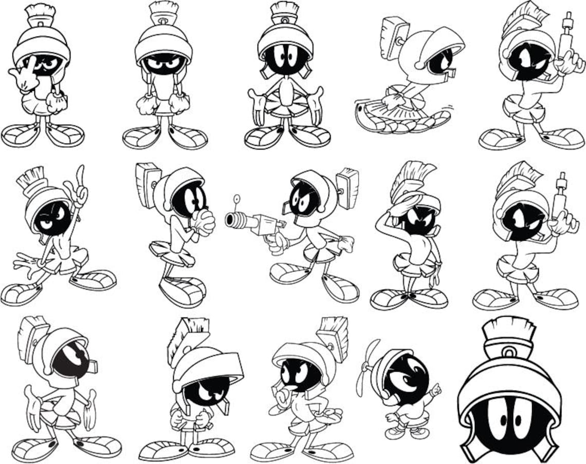 Marvin the Martian SVG Bundle – Crafting Design Files (digital Download ...