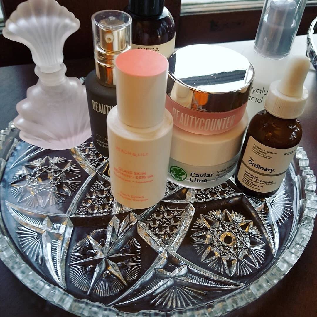 Pressed Cut Glass Crystal Vanity Tray Vintage Vignette for | Etsy