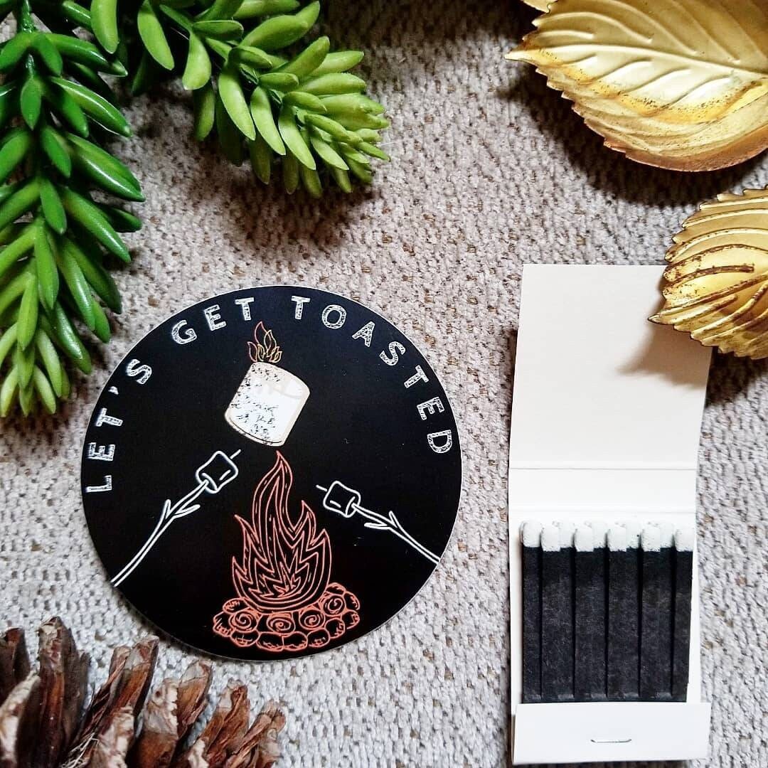 Vinyl Sticker Let's Get Toasted Nostalgia Marshmallow - Etsy