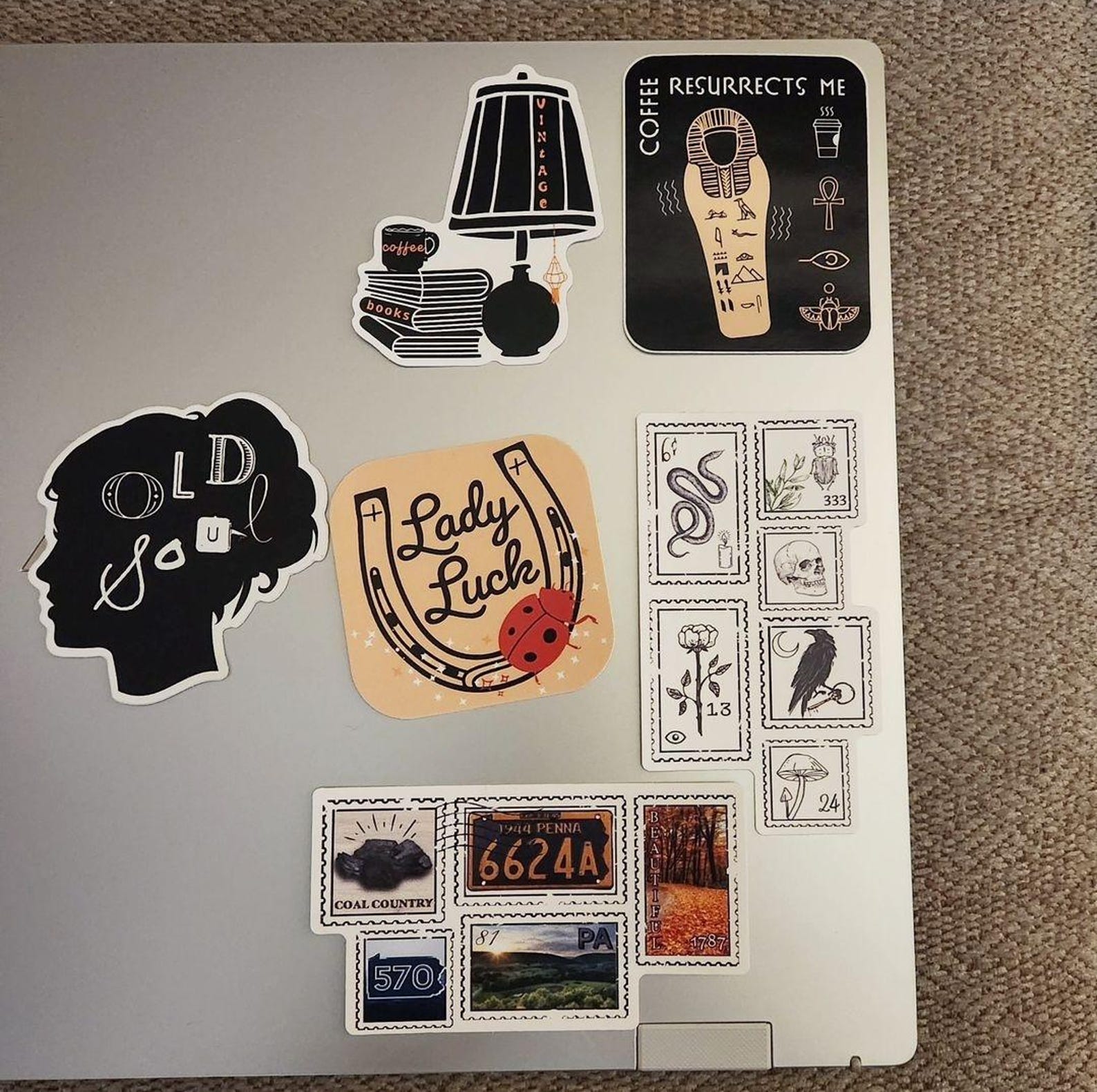 Vinyl Waterproof Sticker Vintage Stamps Stamp Style Unique Witchy ...