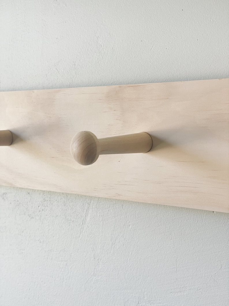 Shaker Peg Hanger, Montessori Style Shelf Clothes Hanger, Nursery Coat ...