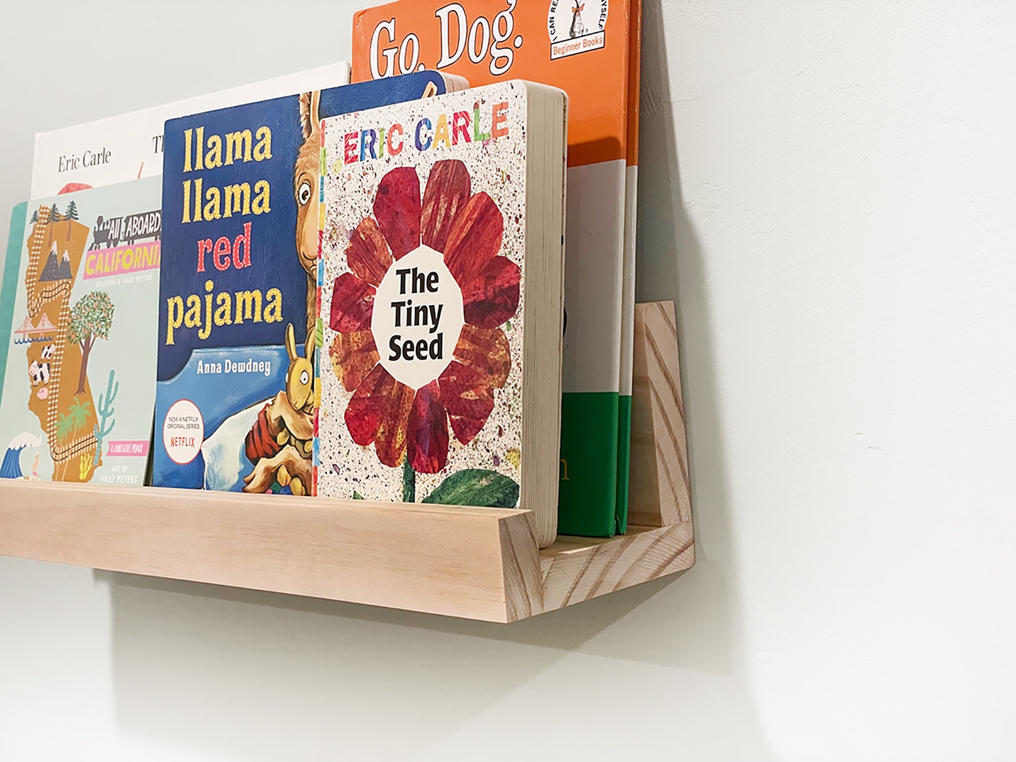 Wide Ledge Shelf, Bookshelf, Montessori Style Nursery Bookshelf ...