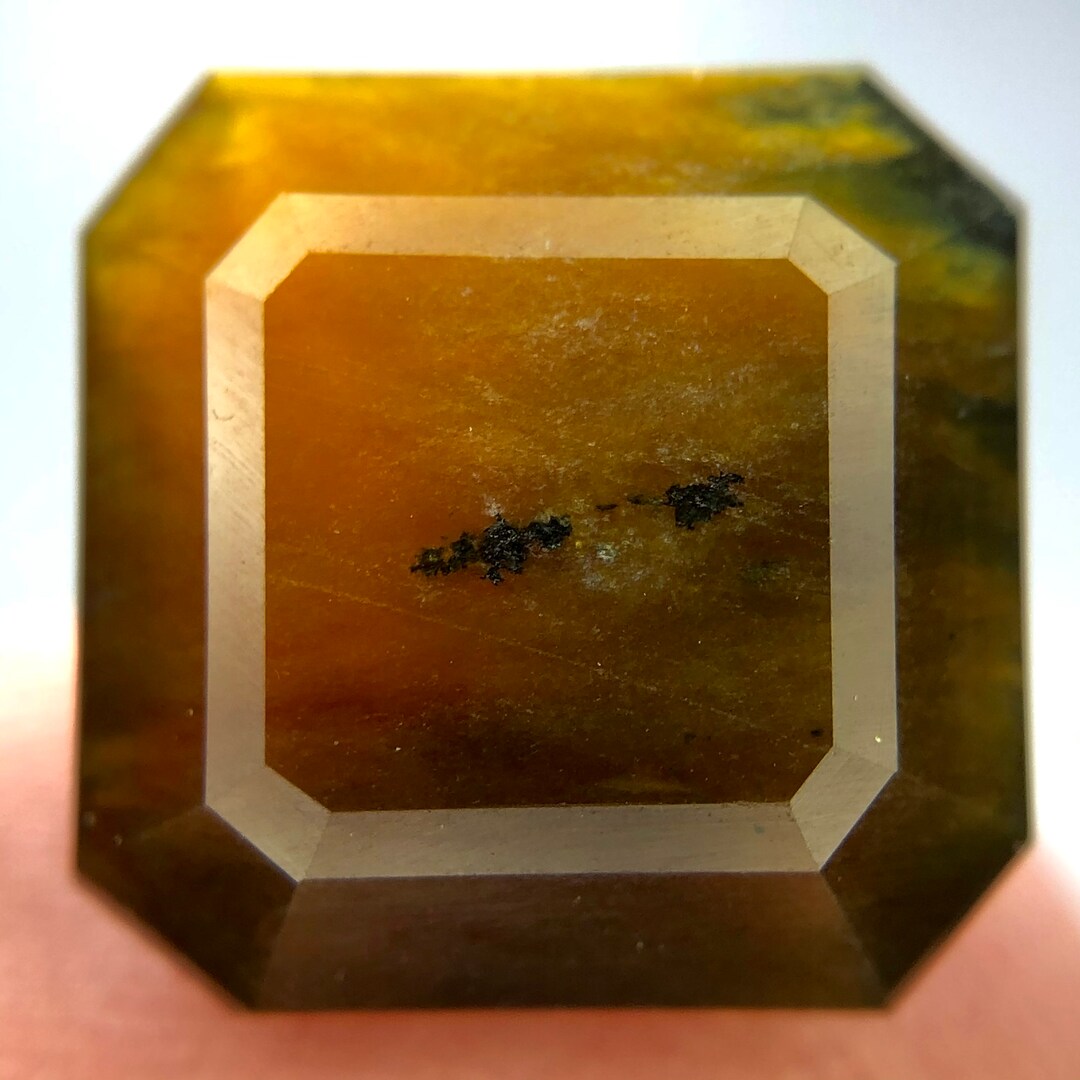 Rare Magnetite Pyrite Included Brown Serpentine Top Cut Gemstone From ...