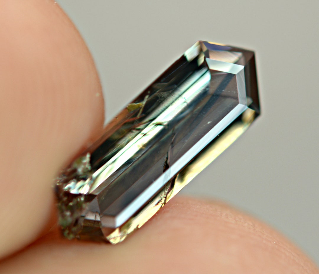 Rare Blue Phantom Axinite Top Cut Gemstone - Etsy