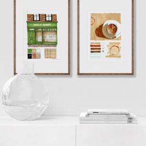 Coffee Shop Print | Home Decor, A5, A4 - Etsy