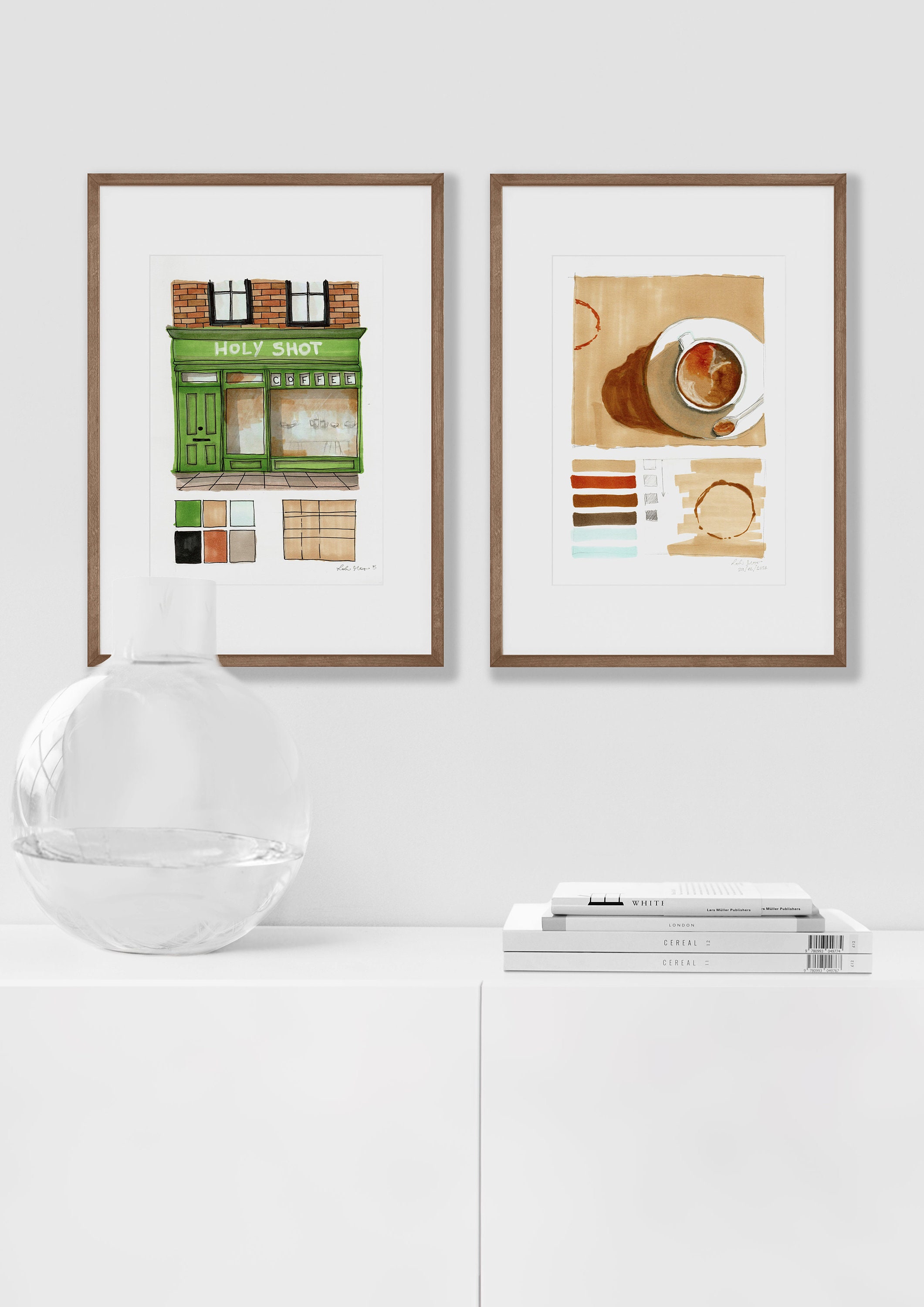 Coffee Shop Print | Home Decor, A5, A4 - Etsy