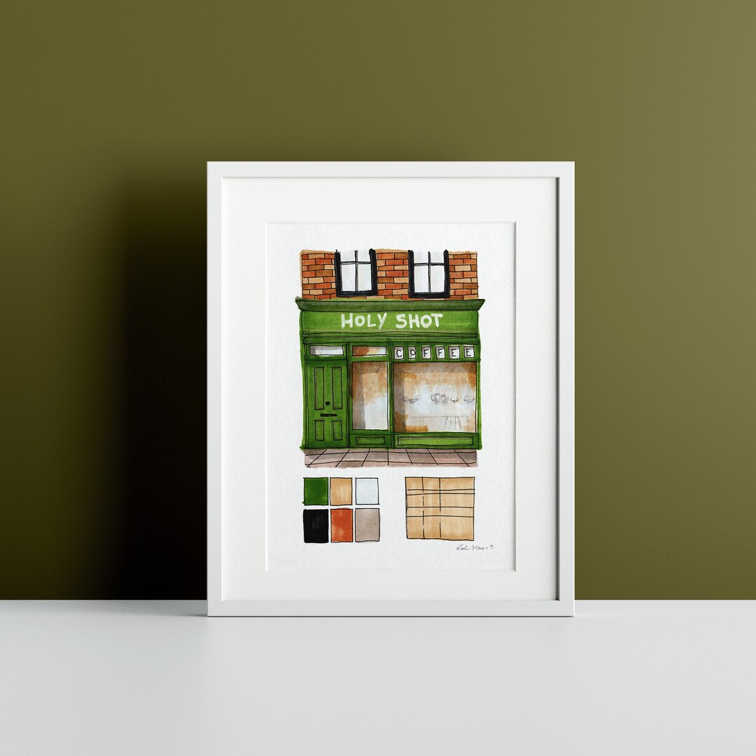 Coffee Shop Print | Home Decor, A5, A4 - Etsy