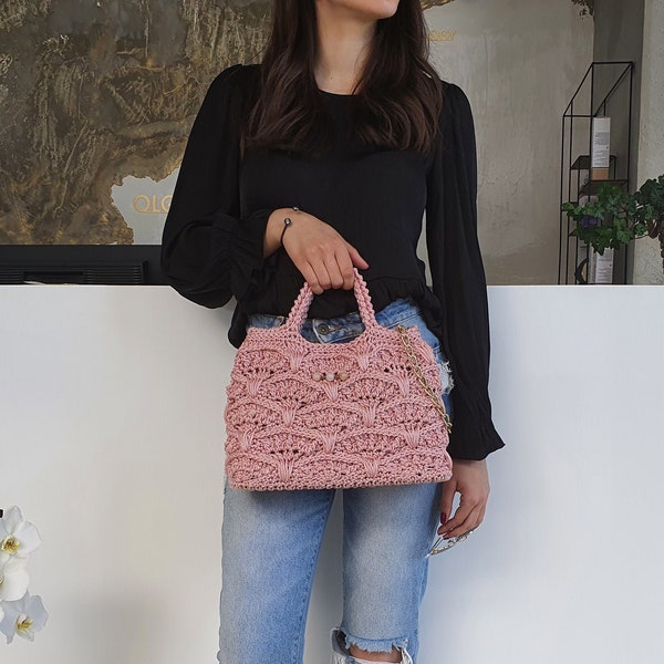 Hand Knit Bag - Etsy