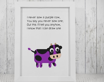 Purple Cow | Etsy