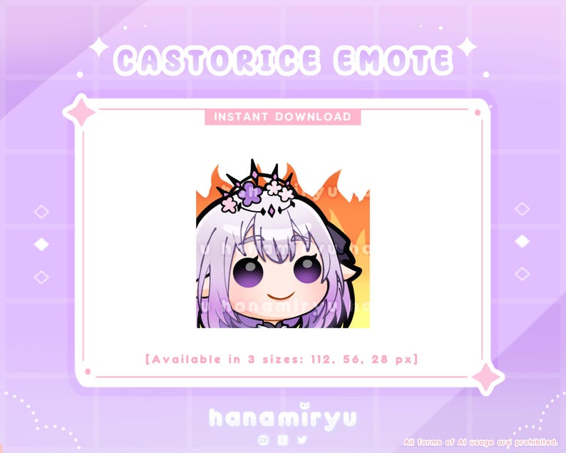 Castorice This is Fine Emote, Cute Chibi Honkai Star Rail on Fire Emoji ...