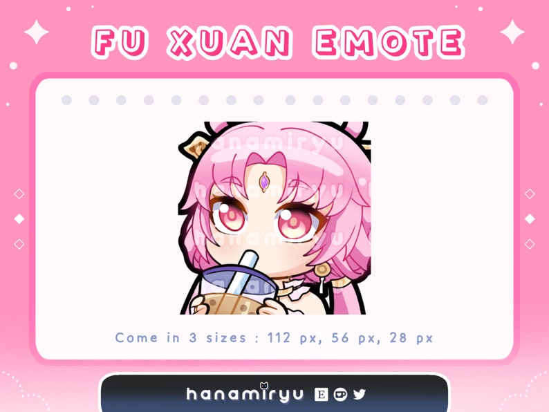 Fu Xuan Emotes Set, Cute Chibi Honkai Star Rail UNO Reverse / Angry ...