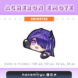 Acheron Bongo Animated Emote, Cute Chibi Honkai Star Rail Yomi Clap ...