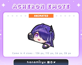 Acheron Emote Set Honkai Star Rail HSR Twitch Discord Youtube Streaming ...
