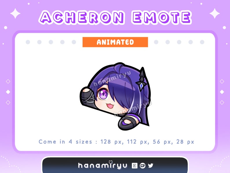 Acheron Bongo Animated Emote, Cute Chibi Honkai Star Rail Yomi Clap ...