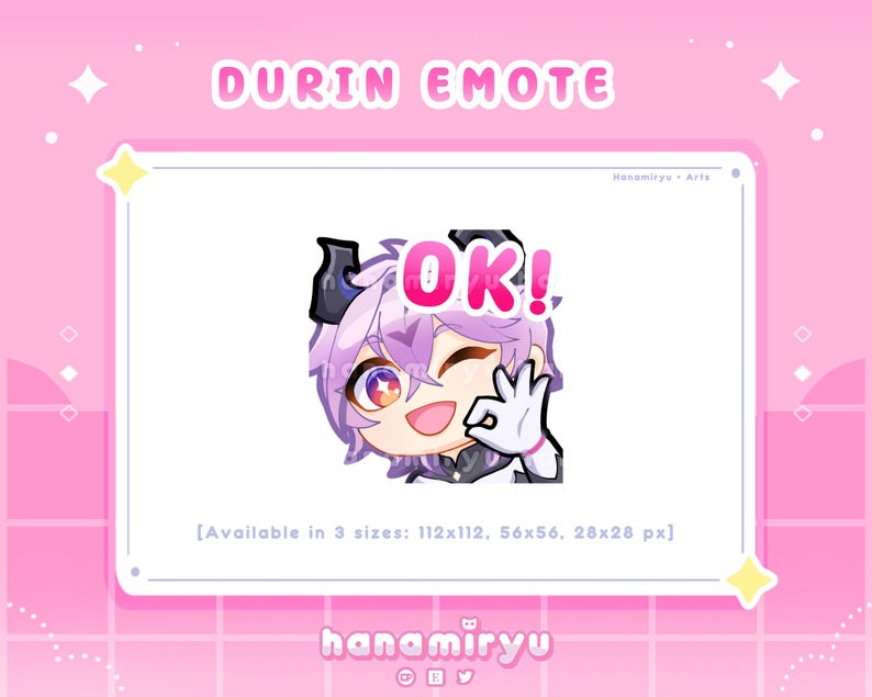 Genshin Impact Durin Okay Emote, for Streamers / Twitch / Discord ...