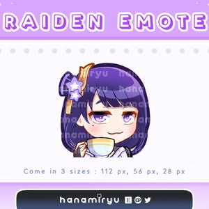 Cute Raiden Shogun Emotes Pack Chibi Genshin Impact Baal - Etsy