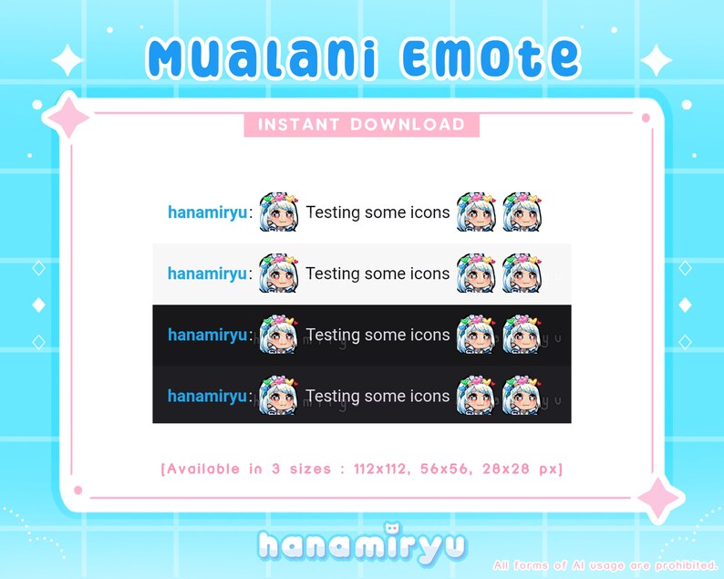 Mualani Love Emote, Cute Chibi Genshin Impact Heart / Obsession Emoji ...