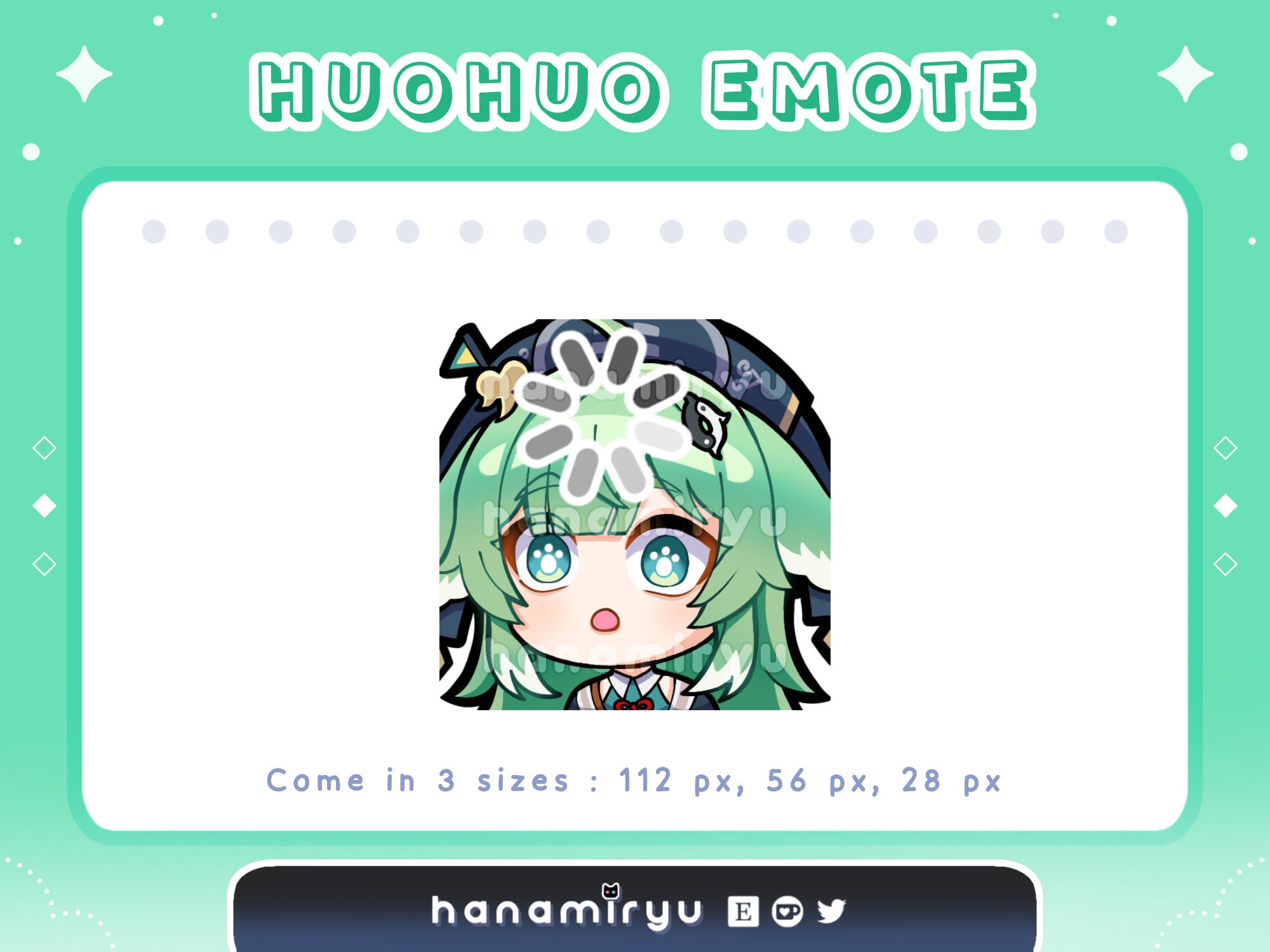 Huohuo Emotes Set, Cute Chibi Honkai Star Rail Fofo Loading / Heart ...
