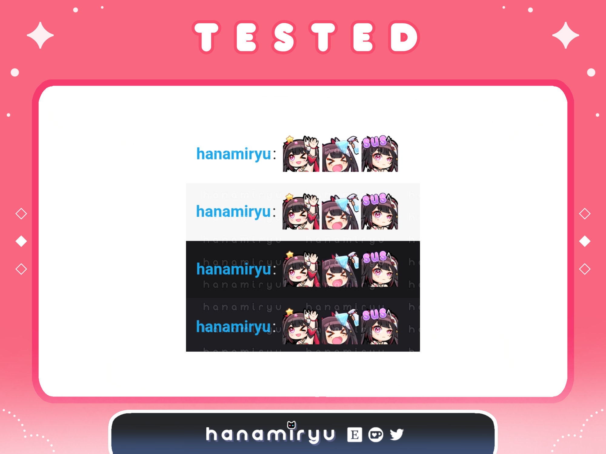 Sparkle Emotes Set, Cute Chibi Honkai Star Rail Hanabi Wave / Spray ...