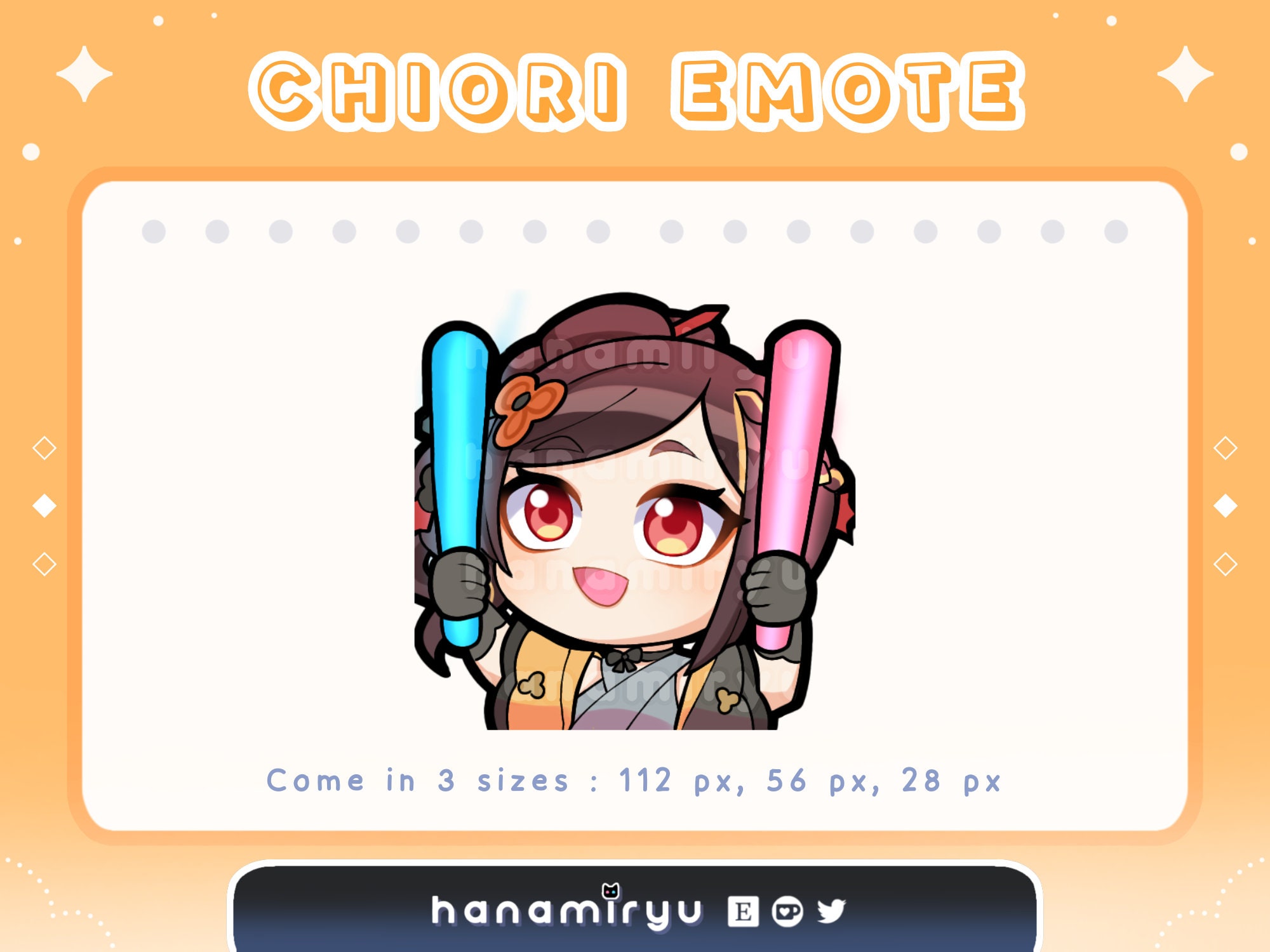 Chiori Emotes Pack, Cute Chibi Genshin Impact Chiori Emoji, Huh / Lazy ...