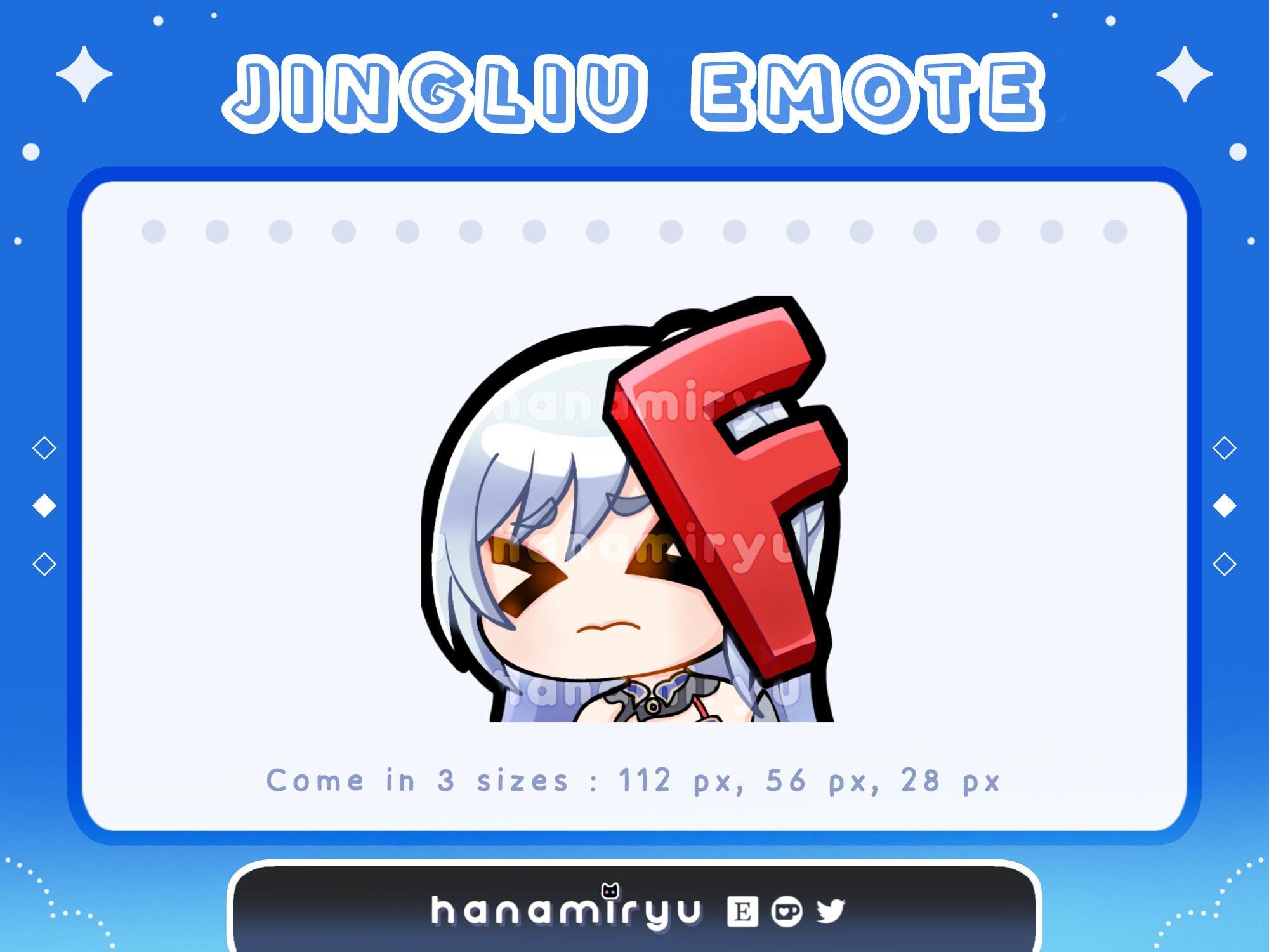 Jingliu Press F Emote, Cute Chibi Honkai Star Rail Keiryuu Fallen ...