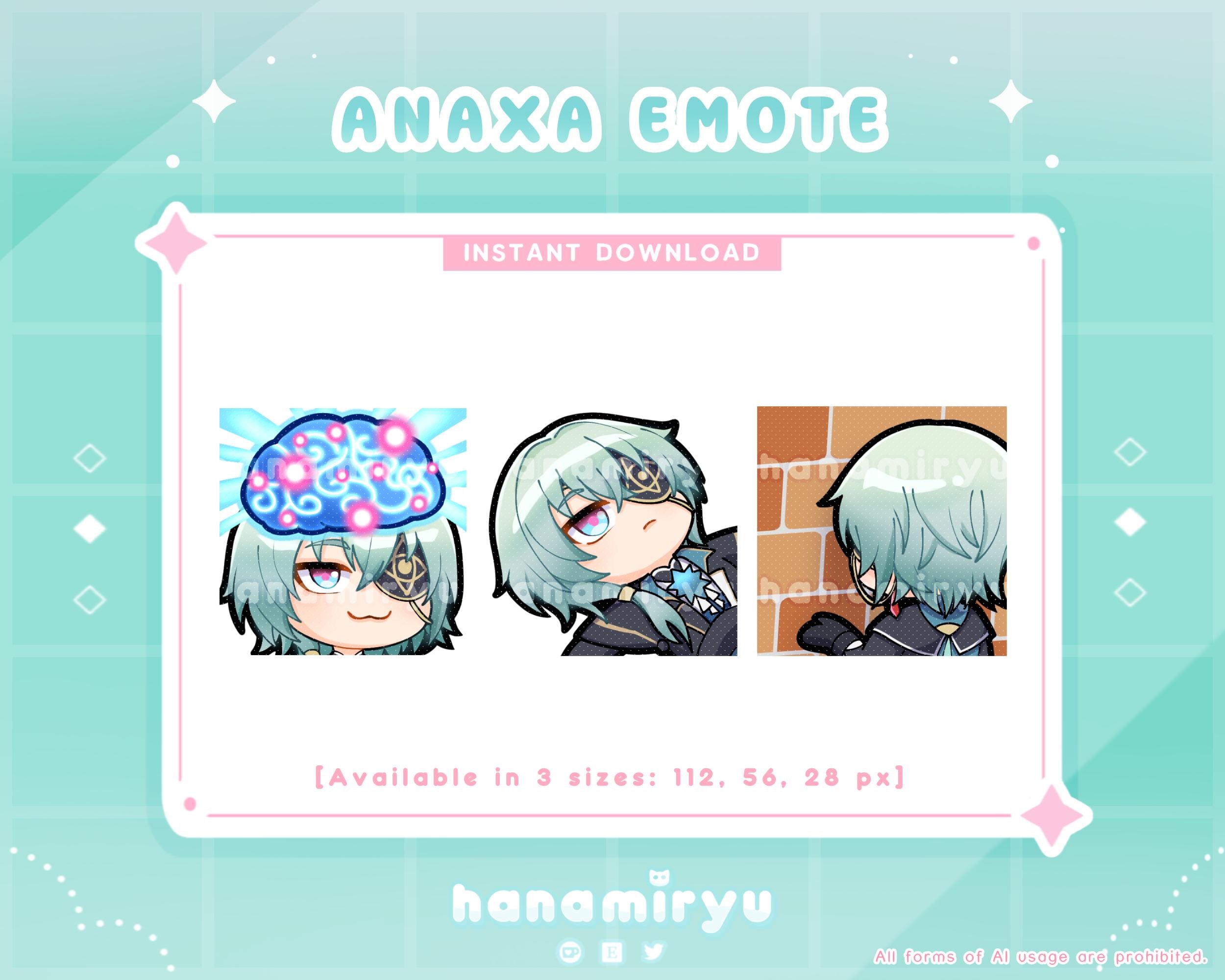 Anaxa Emotes Set, Cute Chibi Honkai Star Rail Anaxagoras Emoji - Brain ...