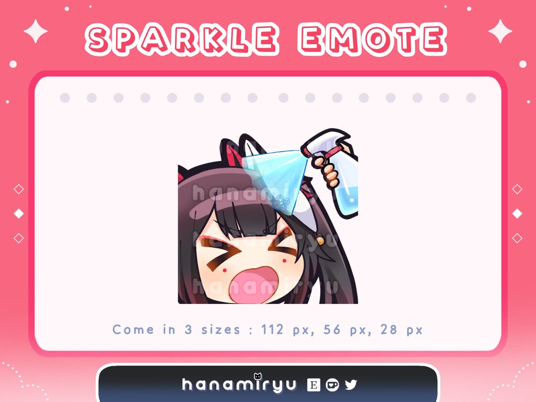 Sparkle Bad Spray Emote, Cute Chibi Honkai Star Rail Hanabi Water ...