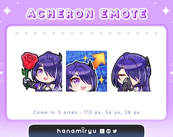 Acheron Emote Set Honkai Star Rail HSR Twitch Discord Youtube Streaming ...
