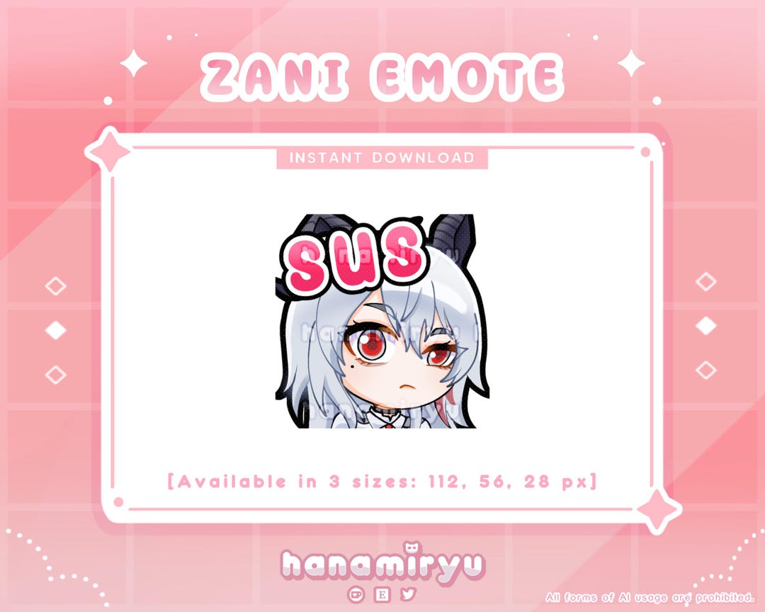 Zani Sus Emote, Cute Chibi Wuthering Waves Wary / Distrust Emoji, Wuwa ...