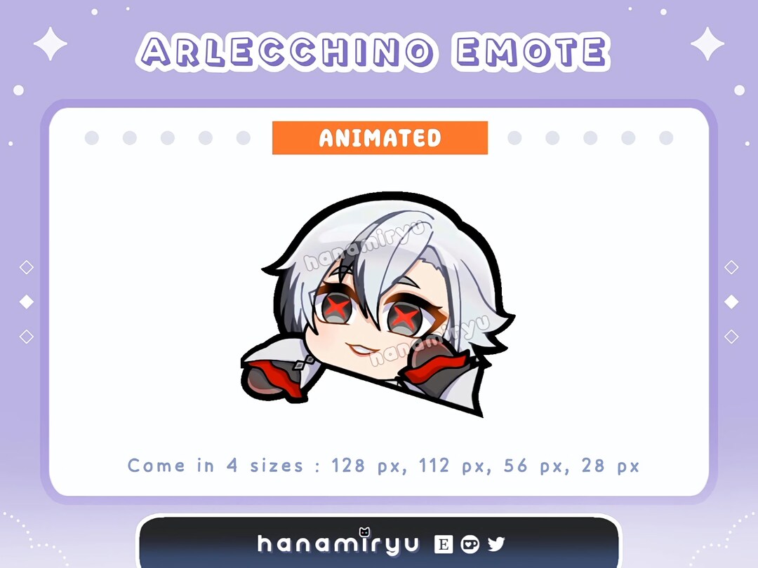 Arlecchino Bongo Animated Emote, Cute Chibi Genshin Impact Knave Slap ...