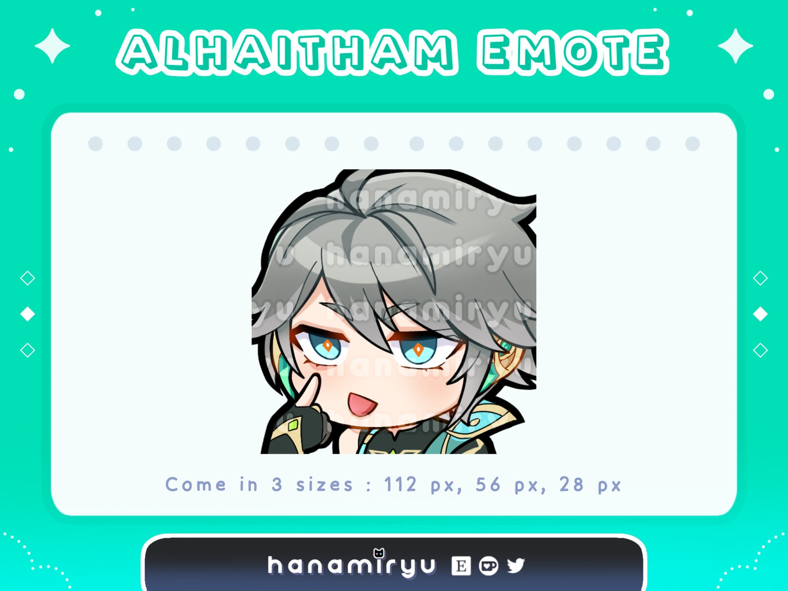 Alhaitham Emote Blep, Cute Chibi Genshin Impact Stick Tongue Out Emoji ...