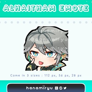 Alhaitham Emote Blep, Cute Chibi Genshin Impact Stick Tongue Out Emoji ...