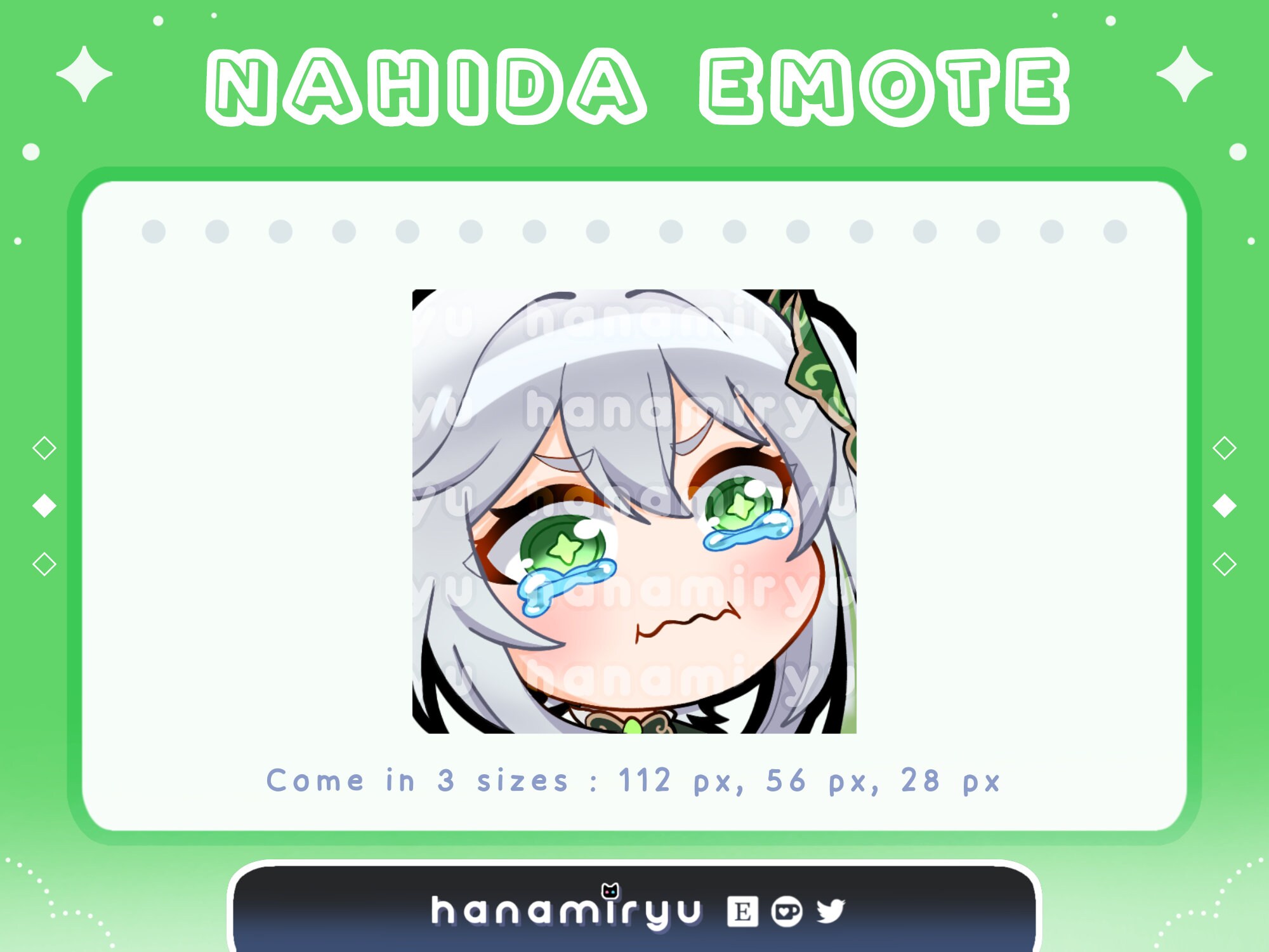 Nahida Emote Cry, Lindo Chibi Genshin Impacto Kusanali Pout Emoji ...