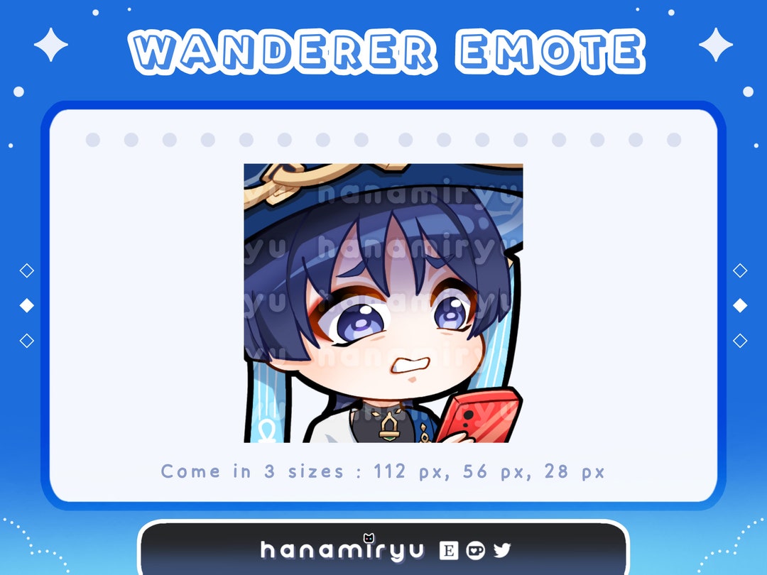 Wanderer Emote Disgusted, Cute Chibi Scaramouche Genshin Impact Emoji ...