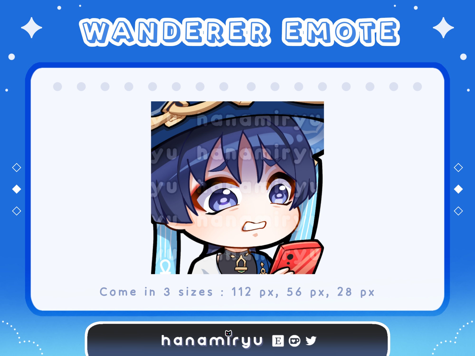 Wanderer Emote Disgusted Cute Chibi Scaramouche Genshin - Etsy