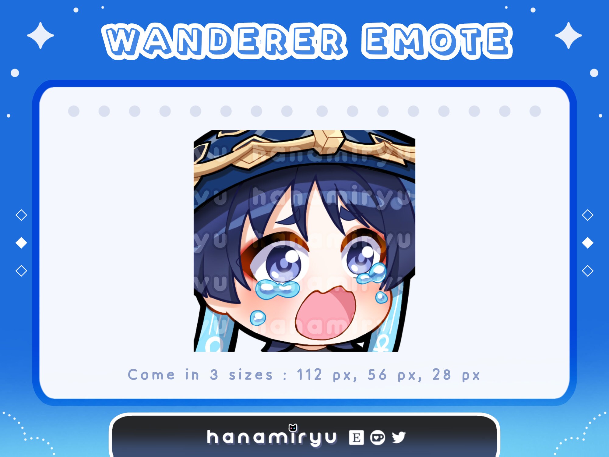 Wanderer Emotes Pack Cute Chibi Genshin Impact Scaramouche - Etsy
