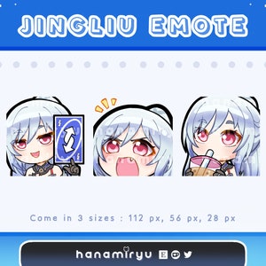 Jingliu Emotes Set, Cute Chibi Honkai Star Rail UNO Reverse / Angry ...