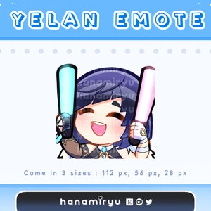 Yelan Emotes Pack, Cute Chibi Genshin Impact Emoji, Kawaii Cheer ...