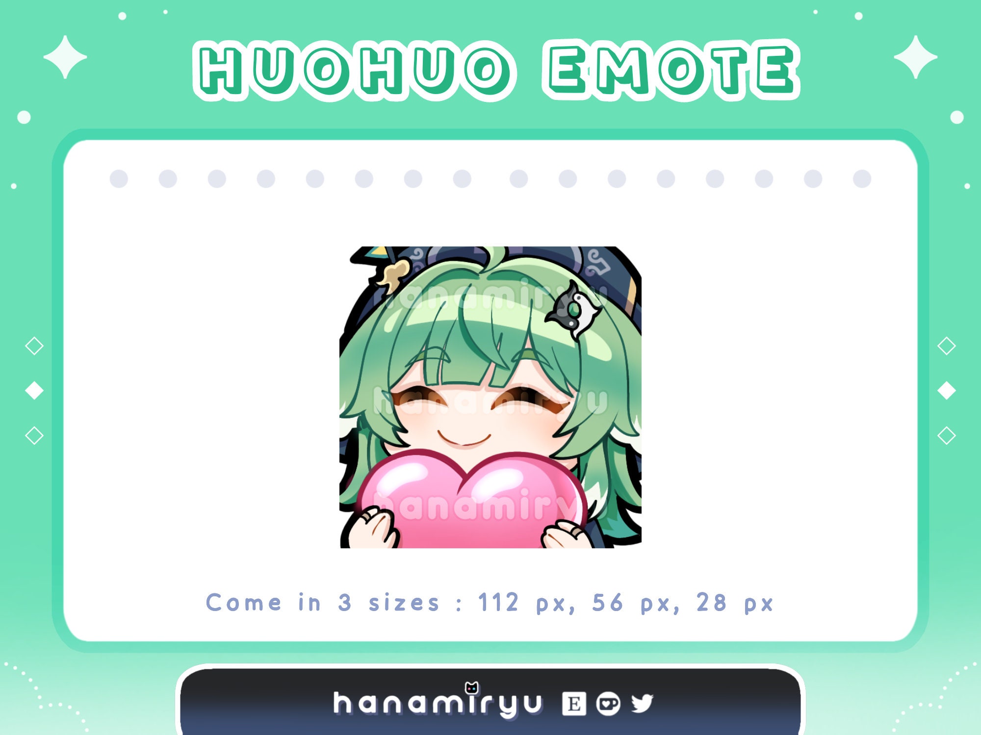 Huohuo Emotes Set, Cute Chibi Honkai Star Rail Fofo Loading / Heart ...