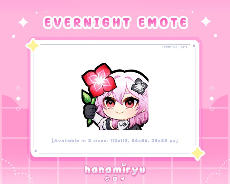 HSR Evernight Emote: Honkai Star Rail March 7th Giving Flower Emoji ...