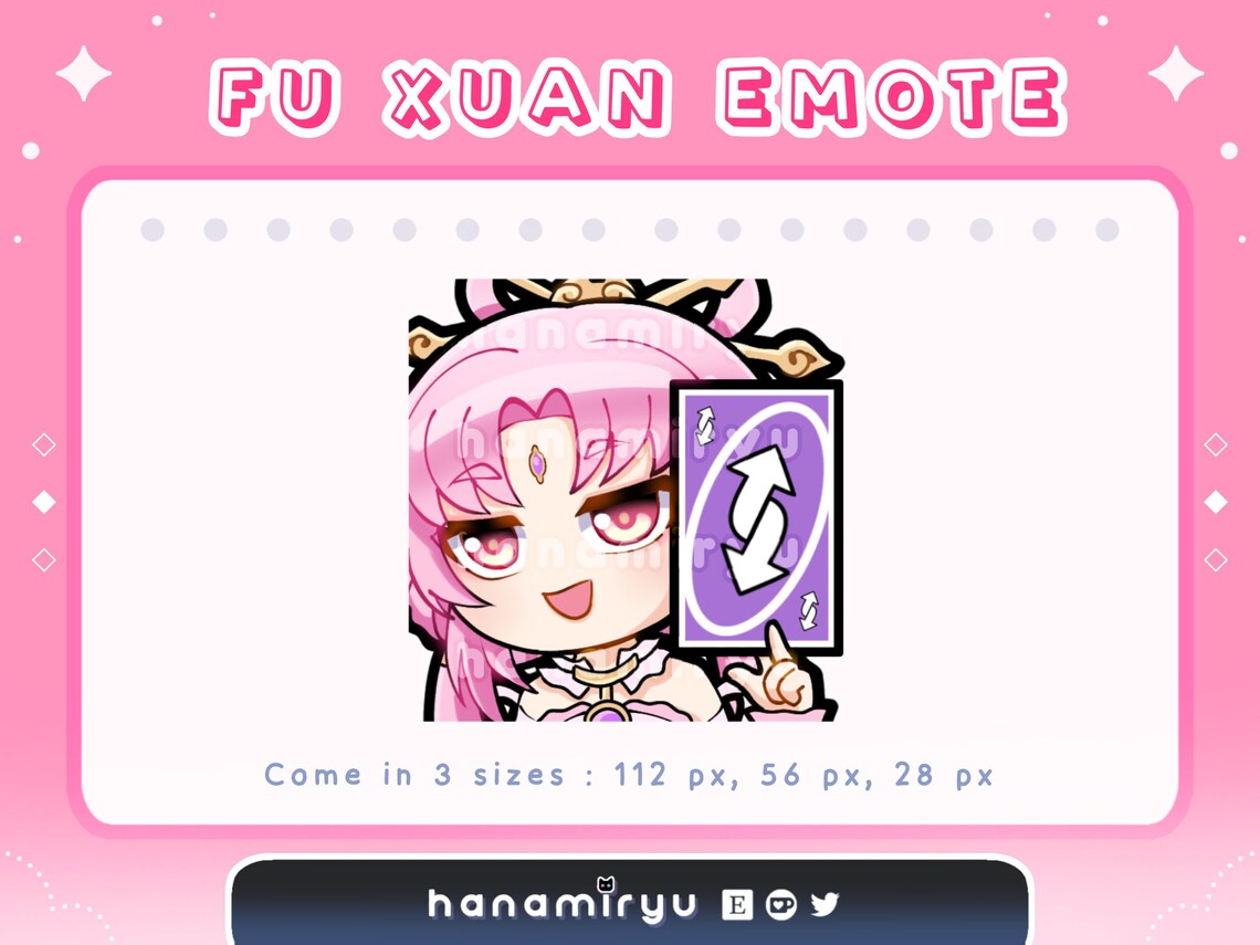 Fu Xuan Emotes Set, süßer Chibi Honkai Stern Schiene UNO Reverse ...