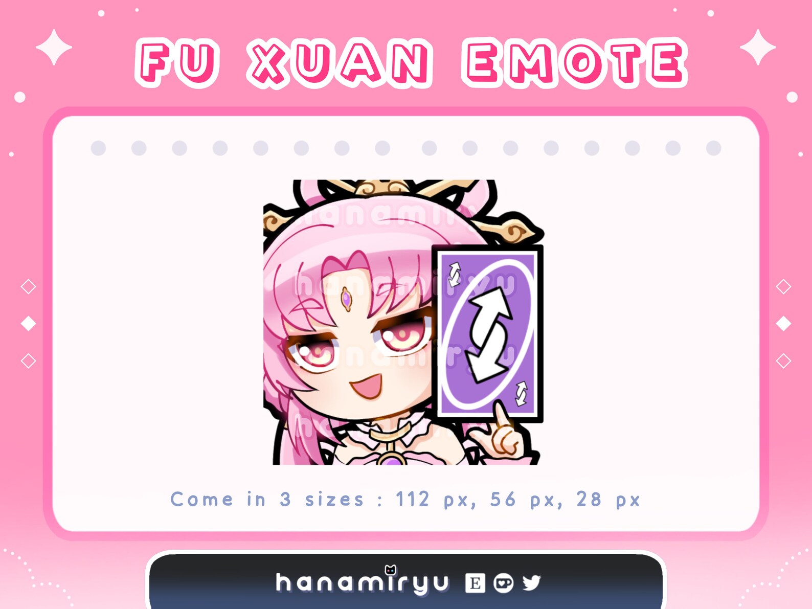 Fu Xuan Emotes Set, süßer Chibi Honkai Stern Schiene UNO Reverse ...