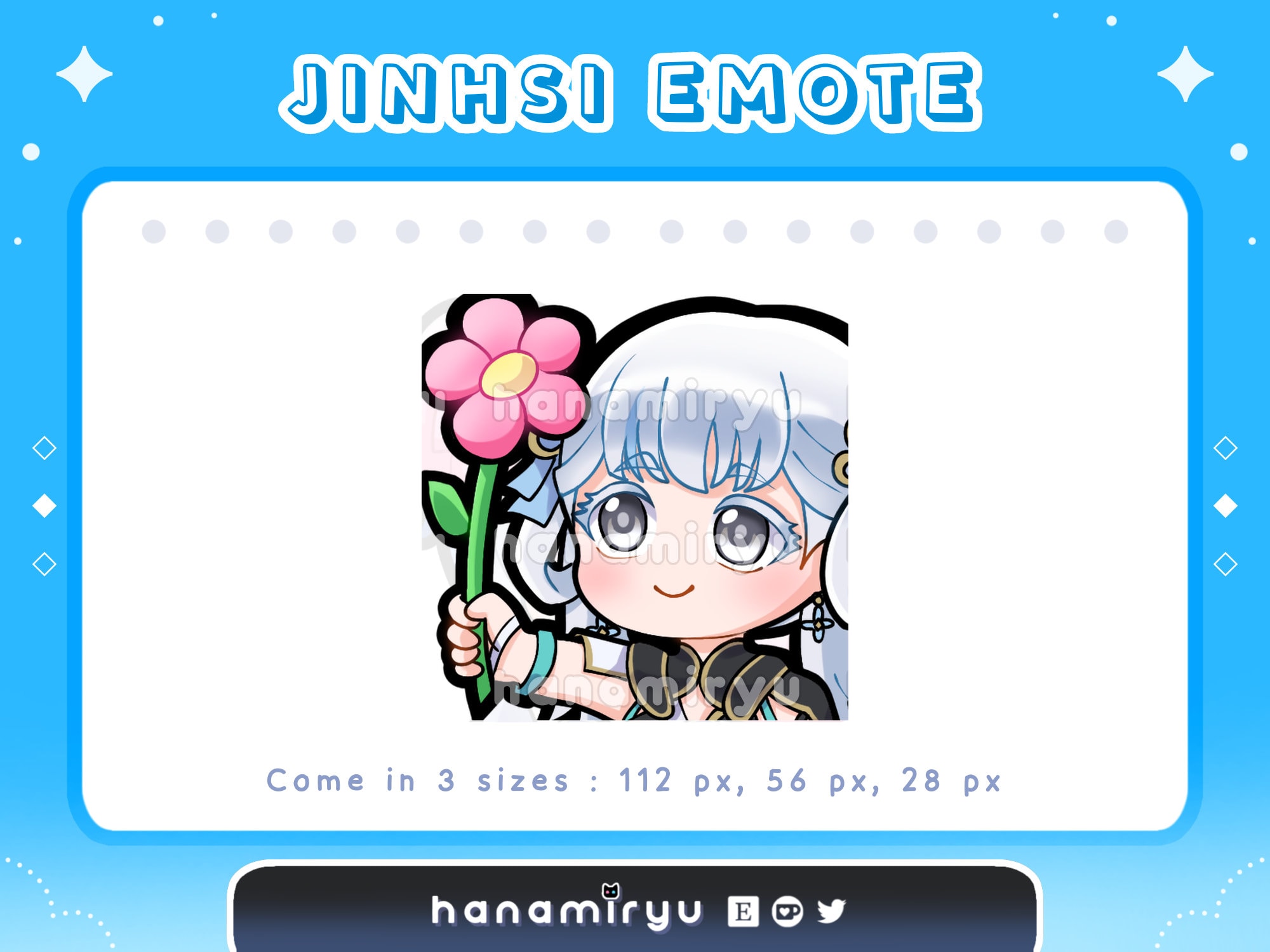 Jinhsi Emotes Set, Cute Chibi Wuthering Waves Cry / Light Stick ...